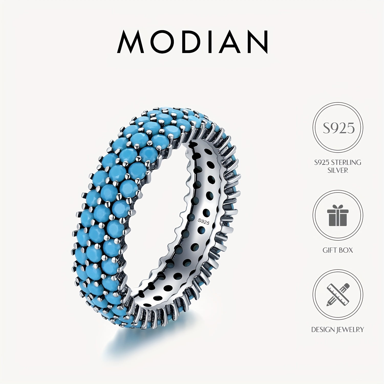 3.43g Vintage Bohemian 925 Sterling Silver Ring - Elegant Luxury Finger ...