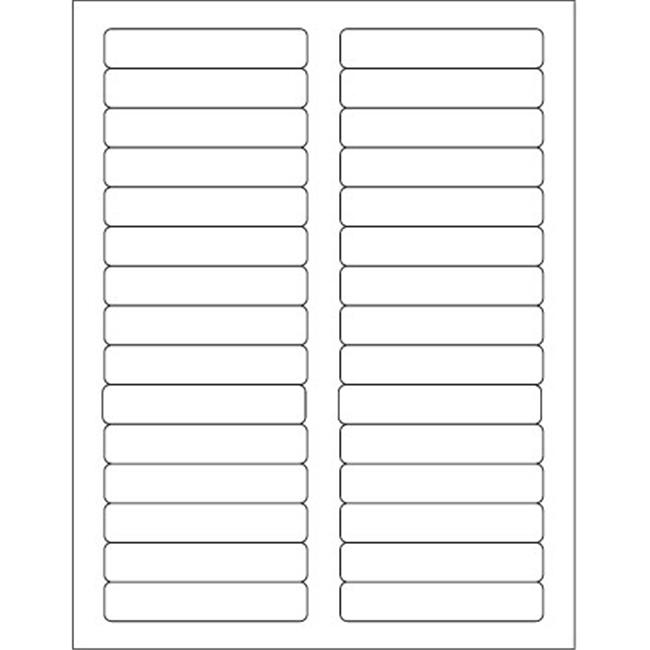 3.44 x 0.66 in. White Rectangle Laser Labels - Pack of 3000 - Walmart.com