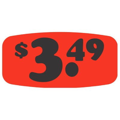 $3.49 Food Store Labels .625" x 1.25" 1000 each per roll Great Quality ...