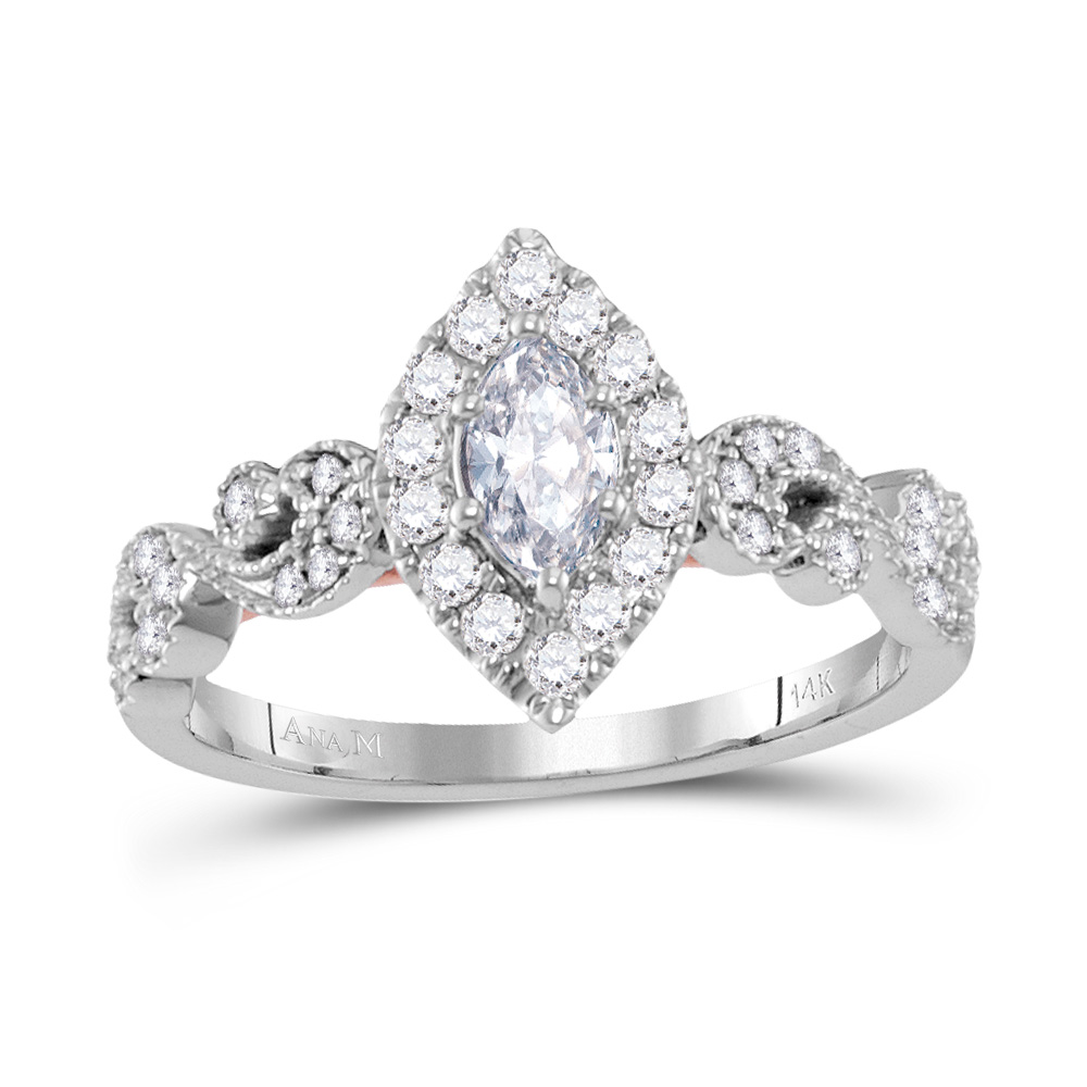 3/4CT-DIA 1/3CT-MQ BELLINA ENGAGEMENT RING-S6 - Walmart.com