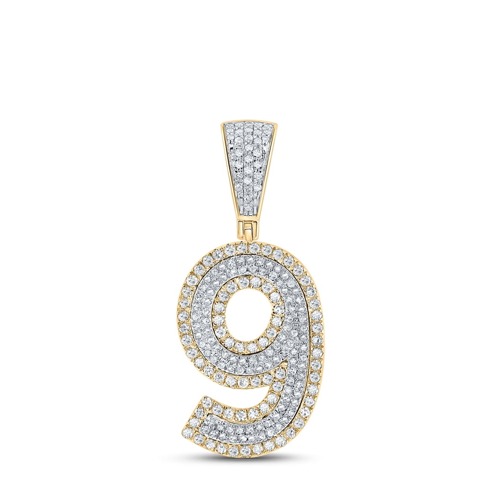 3/4CTW-DIA CN NUMBER "9" MENS CHARM - Walmart.com