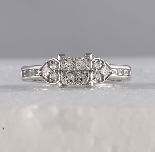 3/4CTW-DIA TESSERA INVISIBLE ENGAGEMENT RING - Walmart.com