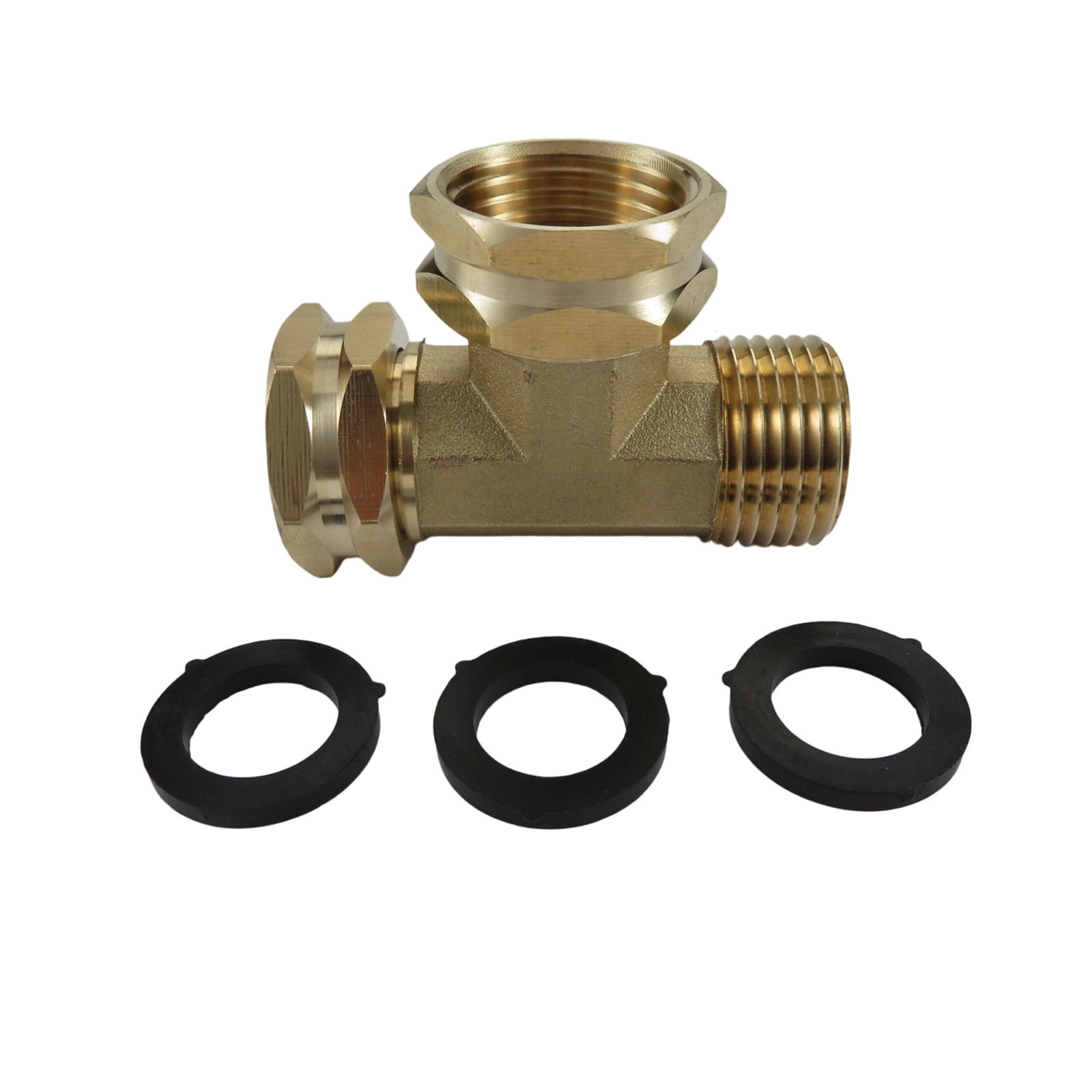 3/4Inch Garden Hose Connector Brass Water Hose Splitters T Joint Garden ...