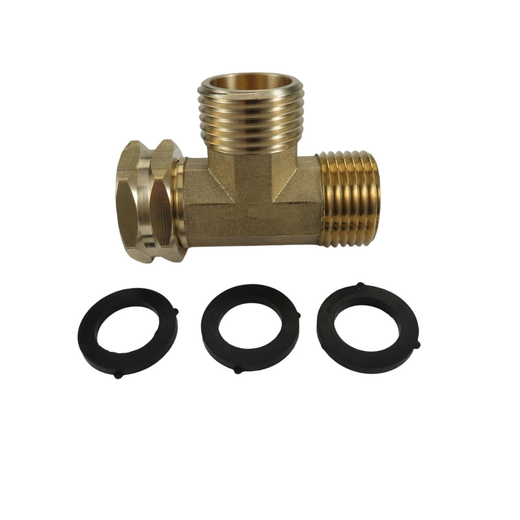 3/4Inch Garden Hose Connector Brass Water Hose Splitters T Joint Garden ...