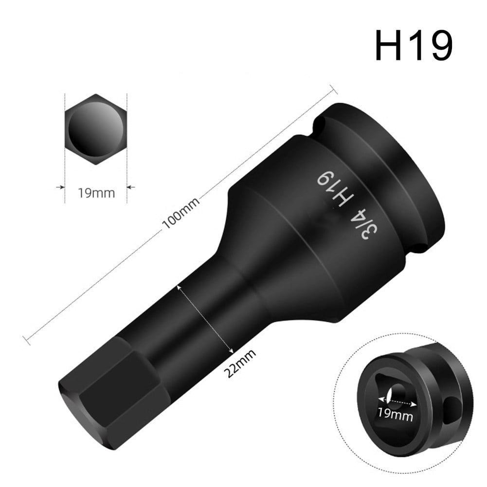 3/4Inch Hex Socket Wrench Drive Bit for Impact Wrench Socket Adapter ...