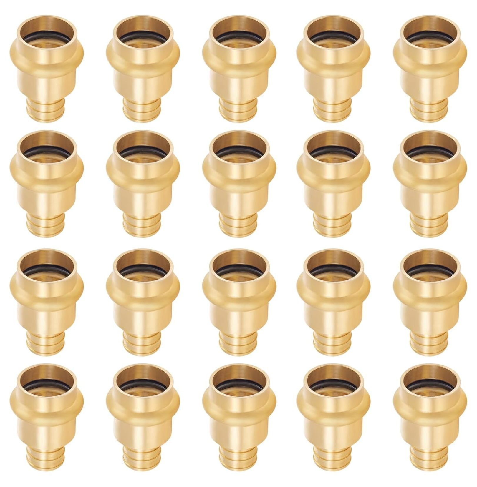 3/4Inch PEX Press Fittings,3/4" Press X 3/4" PEX Crimp Coupling Adapter for Copper and Pex Pipe ...