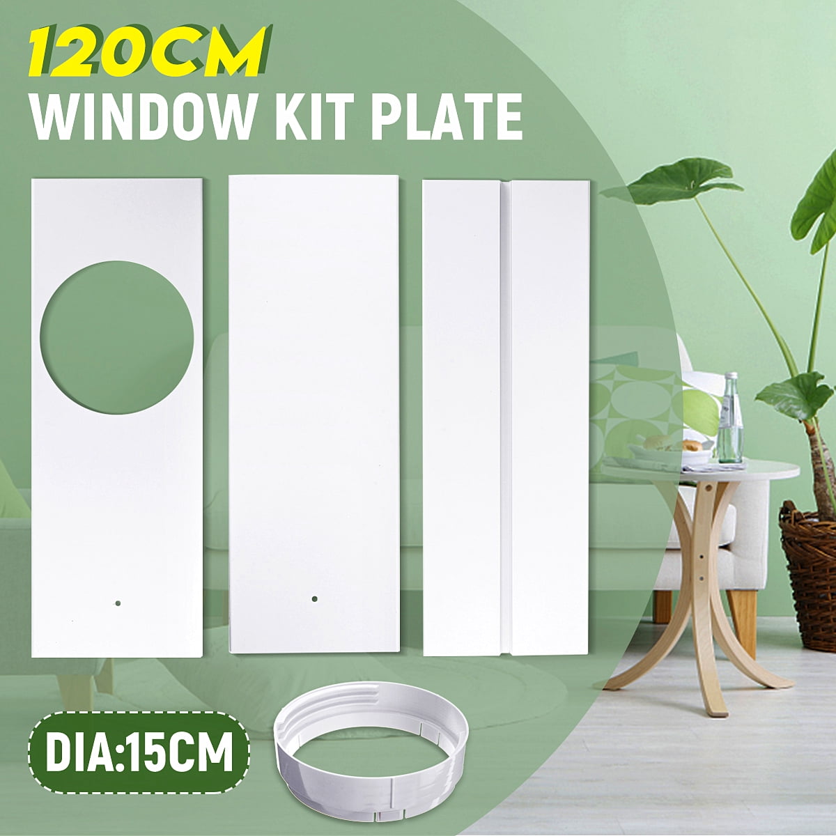 Novashion 3/4Pcs Window Air Conditioner Vent Kit PVC, White, 17.7 ...