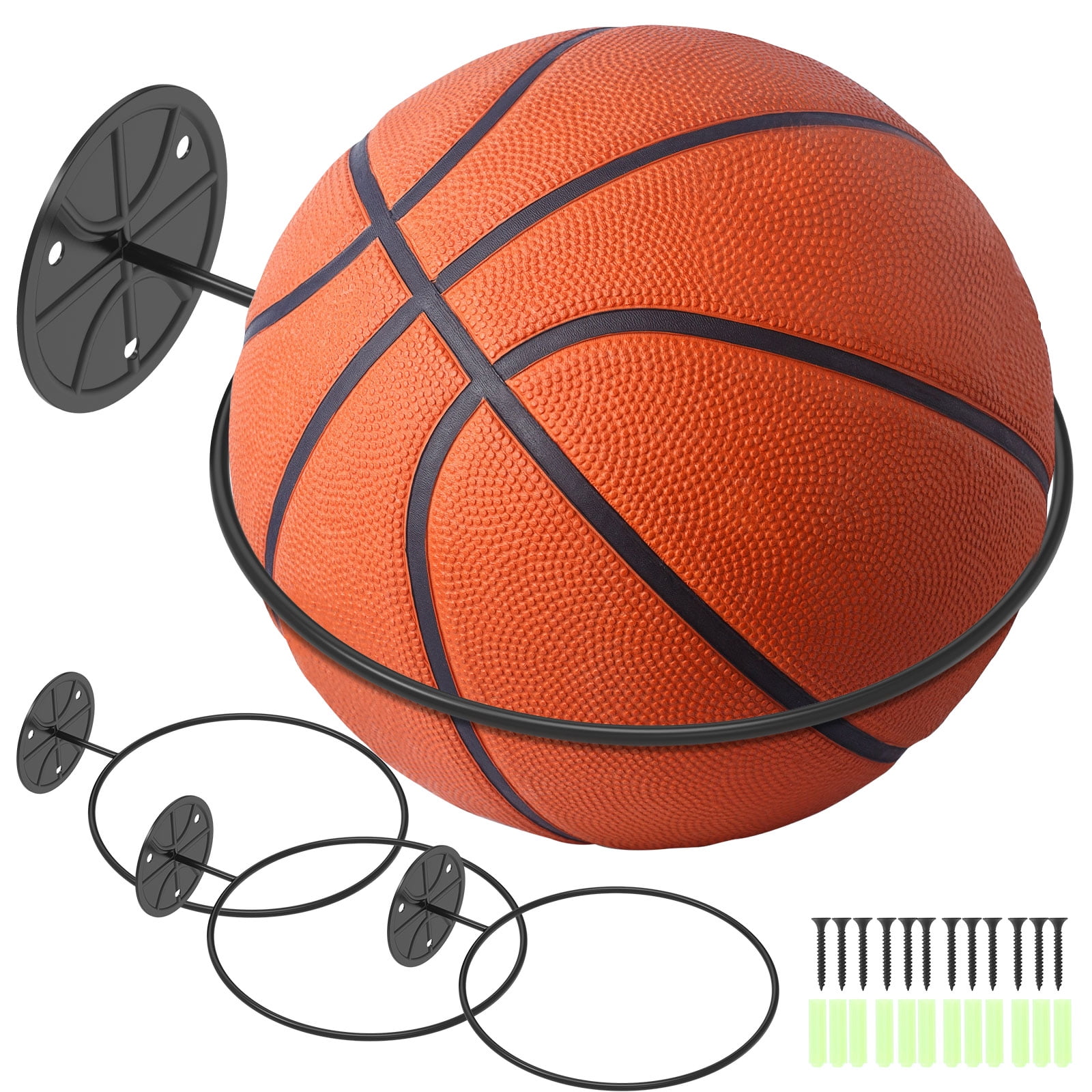 3/4Pcs Basketball Holder Metal Basketball Holder Wall Mount Practical ...