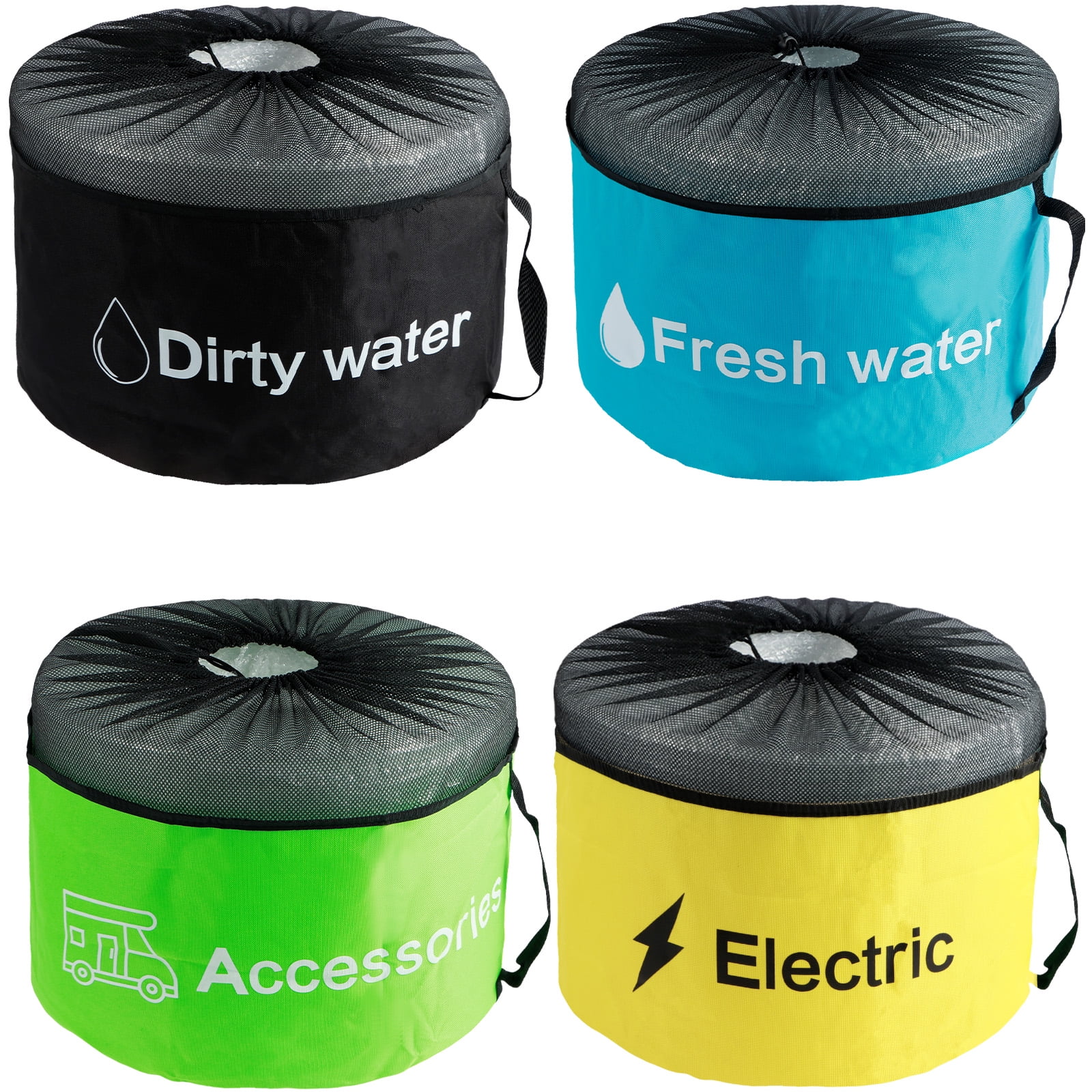 3/4Pcs RV Hose Storage Bags with Mesh Top Waterproof RV Utility Bag ...