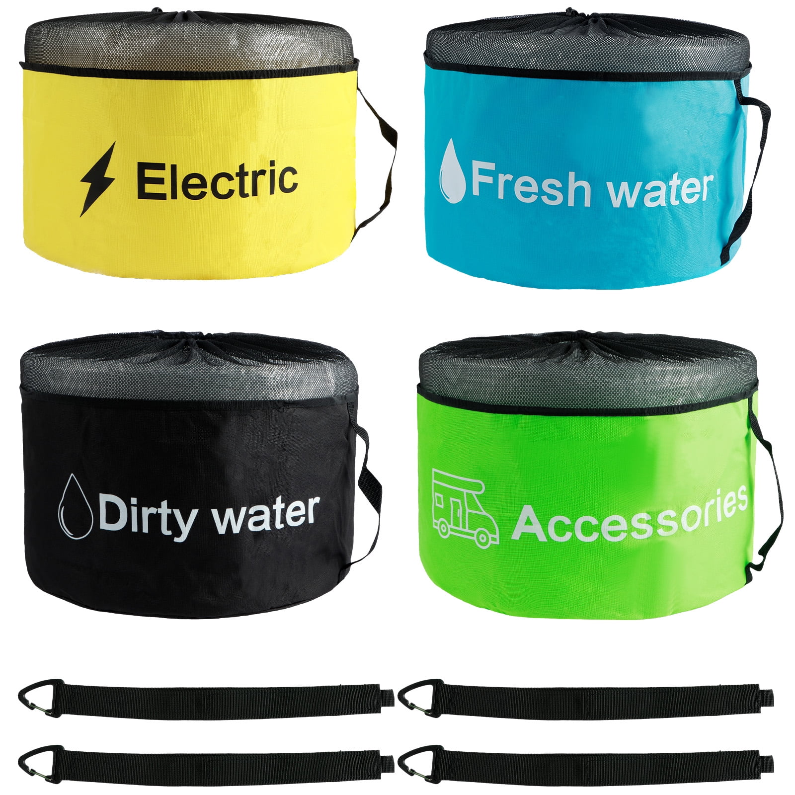 3/4Pcs RV Hose Storage Bags with Mesh Top Waterproof RV Utility Bag ...