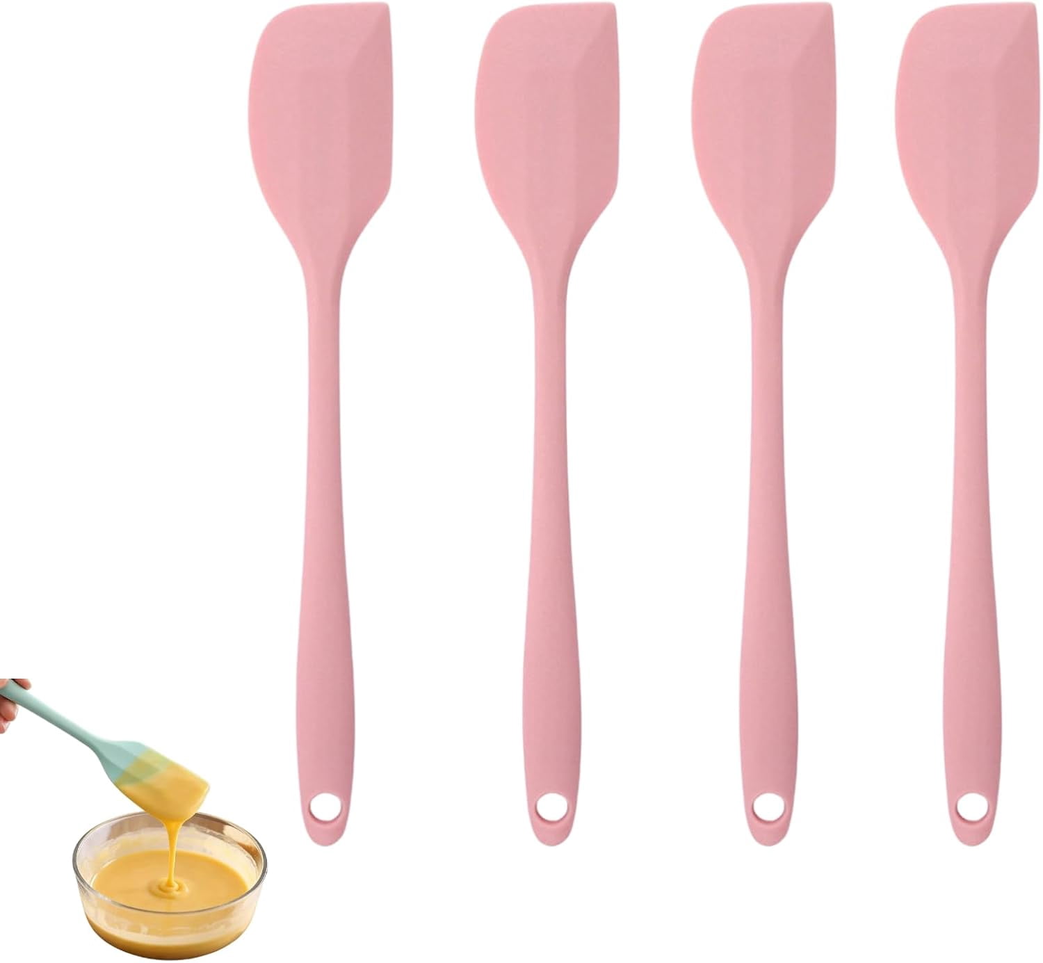 3-4Pcs Silicone Spatula Set Heat Resistant for Baking Cooking ...