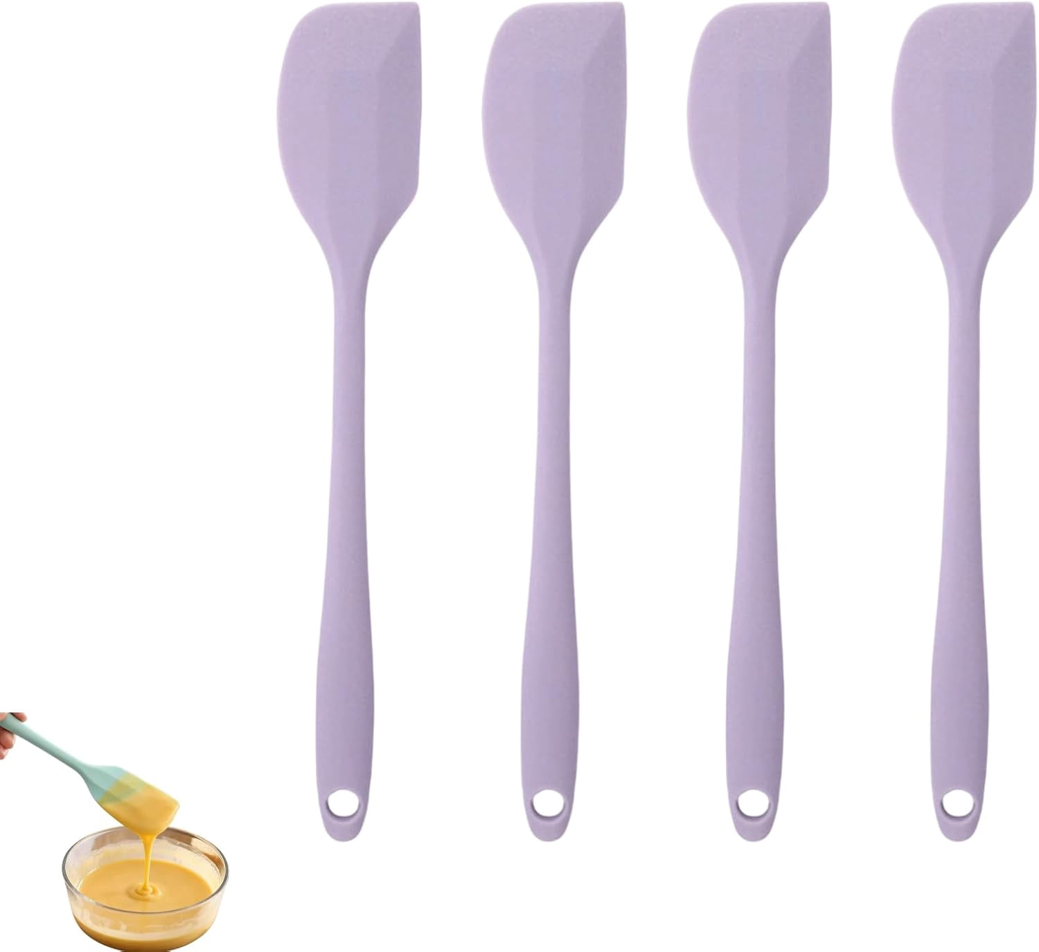 3-4Pcs Silicone Spatula Set Heat Resistant for Baking Cooking ...