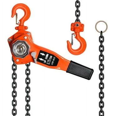 VEVOR Chain Hoist Chain Block 3 Ton Capacity 10 Feet Lift Steel ...