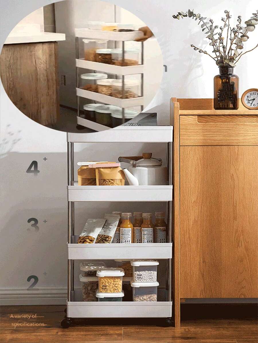 3/4Tier Mobile Kitchen Storage Shelf Storage Shelf Interspace Gap Shelf ...