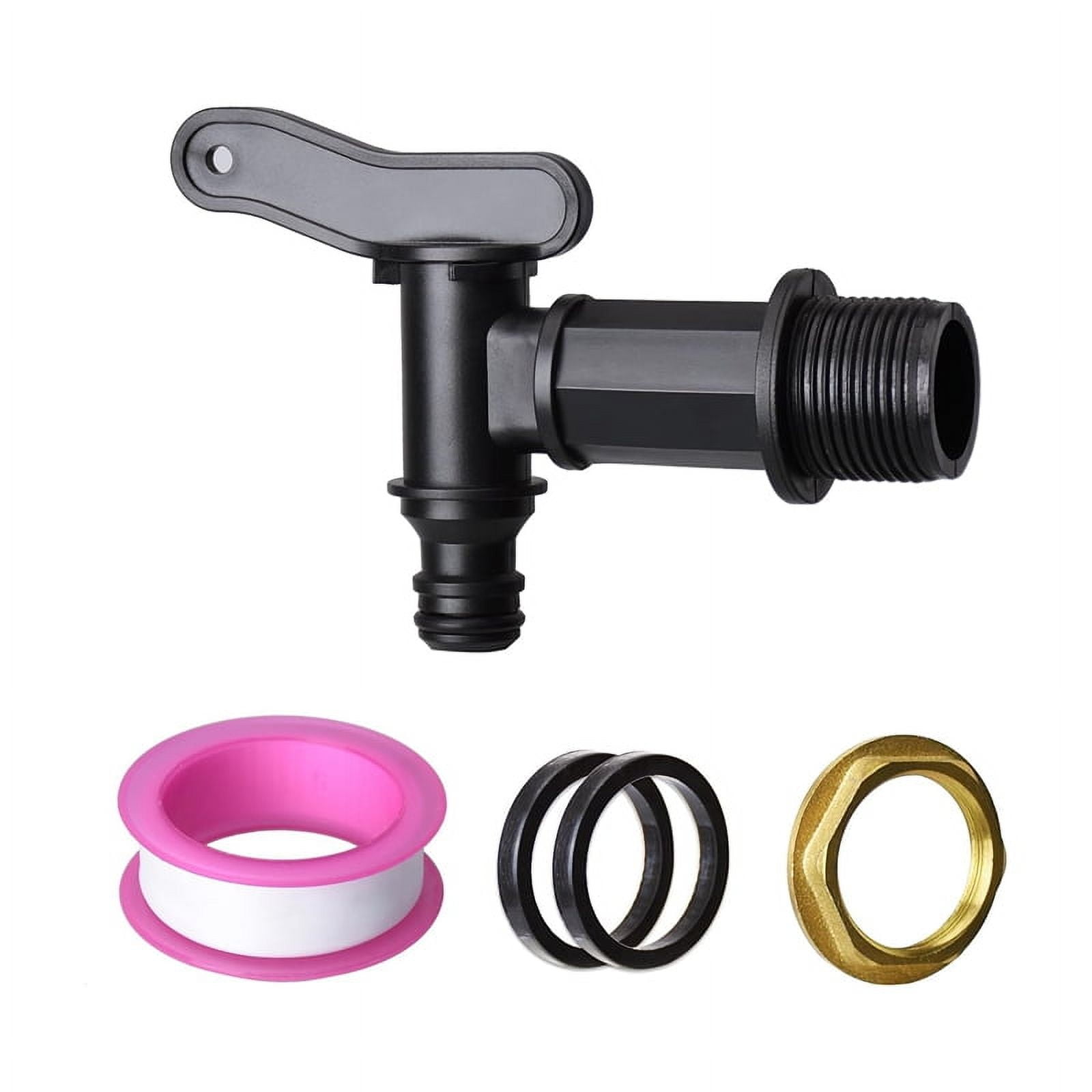3/4in Water Butt Tap Plastic Snap-Fit Hosepipe Rain Water Butts Thread Replacement Water Tap ...