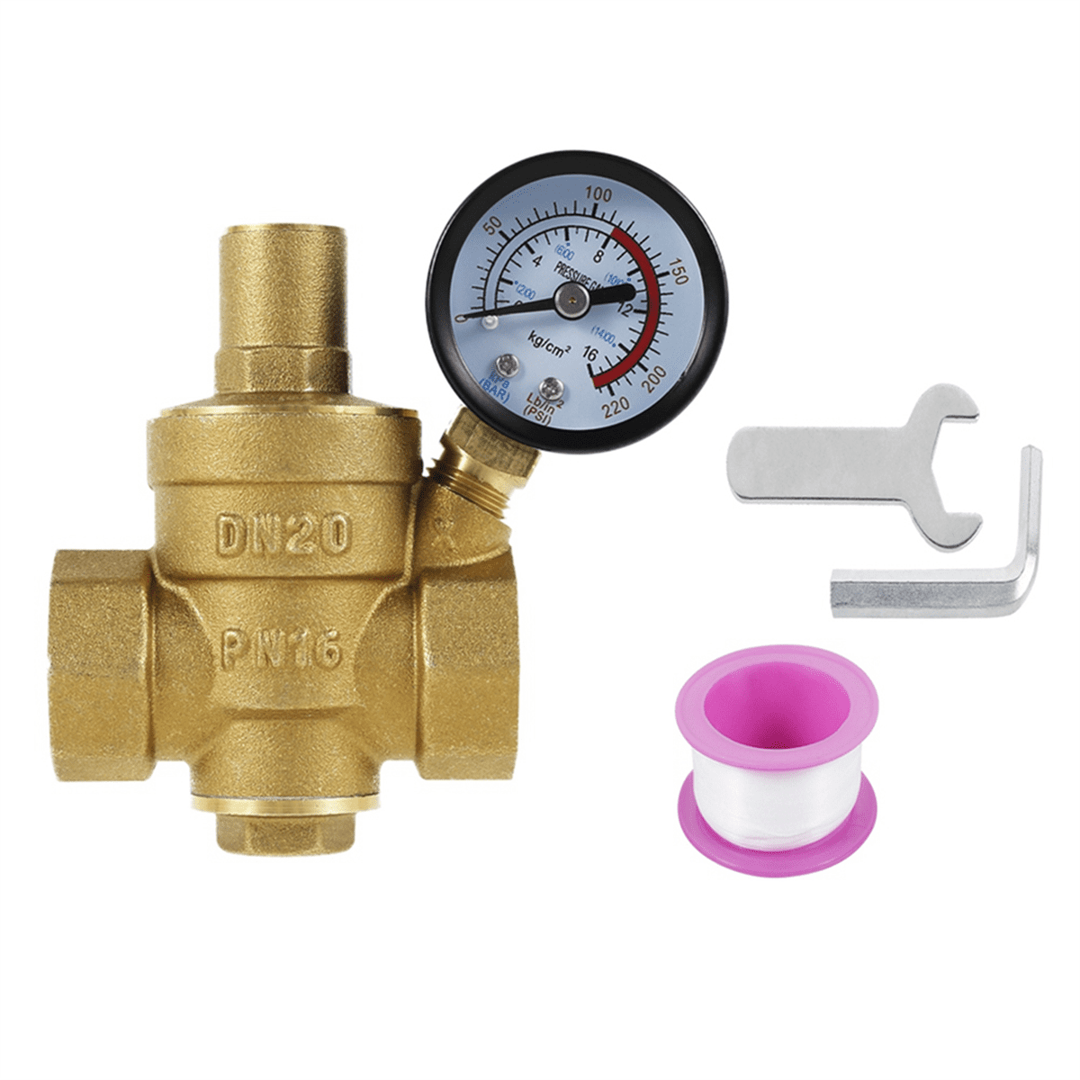 3/4inch DN20 Brass Water Pressure Regulator Valve Water Pressure ...