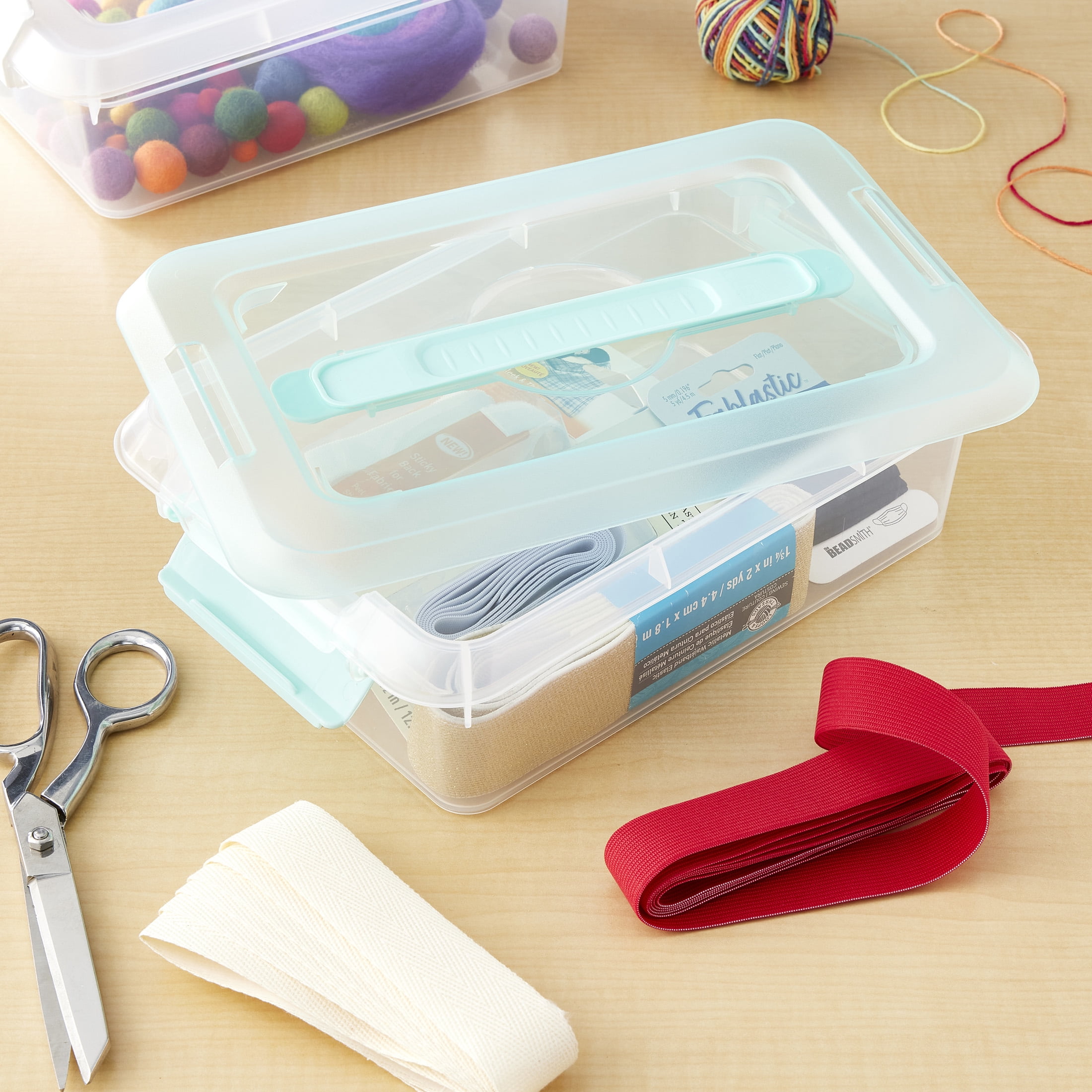 3.4qt. Mint Storage Bin with Lid by Simply Tidy - Versatile Organizer ...