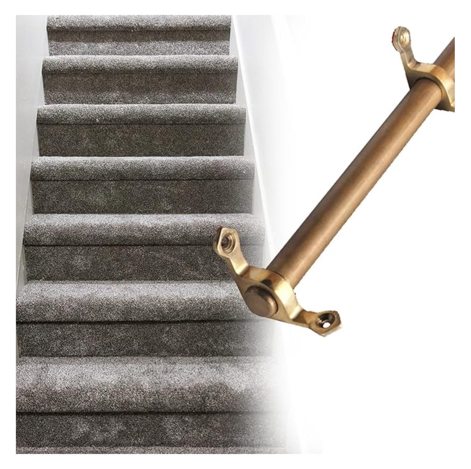 3 5 10 12 13 14 15 16 Pcs Stair Rods for Carpet Runners Antique Brass ...