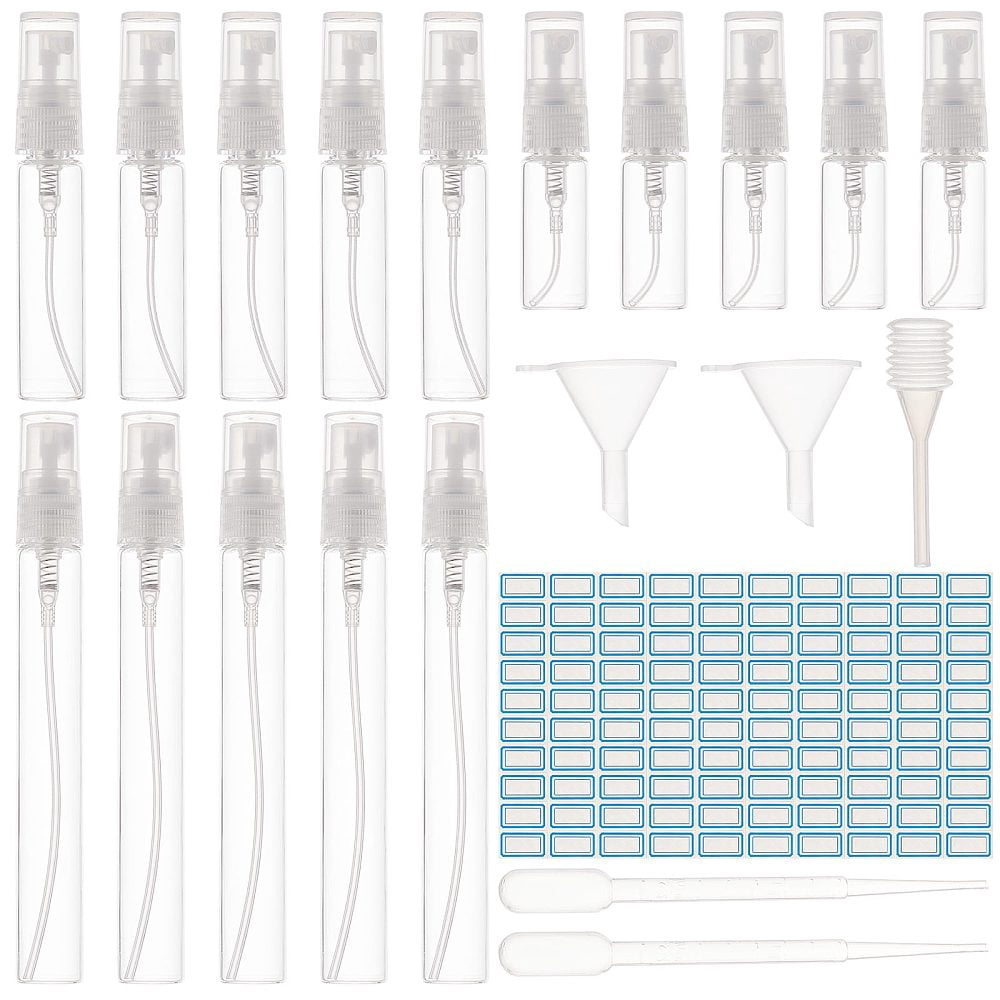 3/5/10ML Clear Glass Spray Bottles Perfume Dispensing Kits Including ...