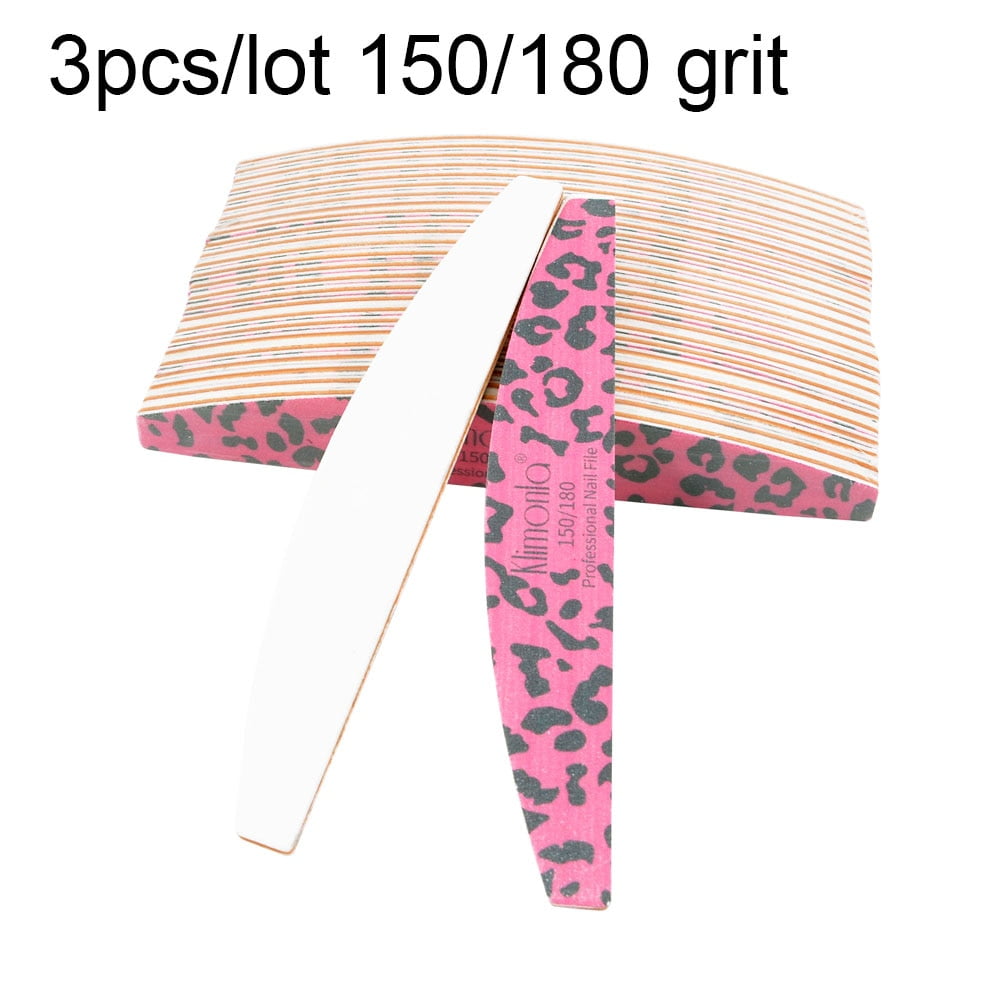 3/5/10Pcs Nail File lime 100 180 nail accessories Hot Leopard Print nail files and buffers set ...