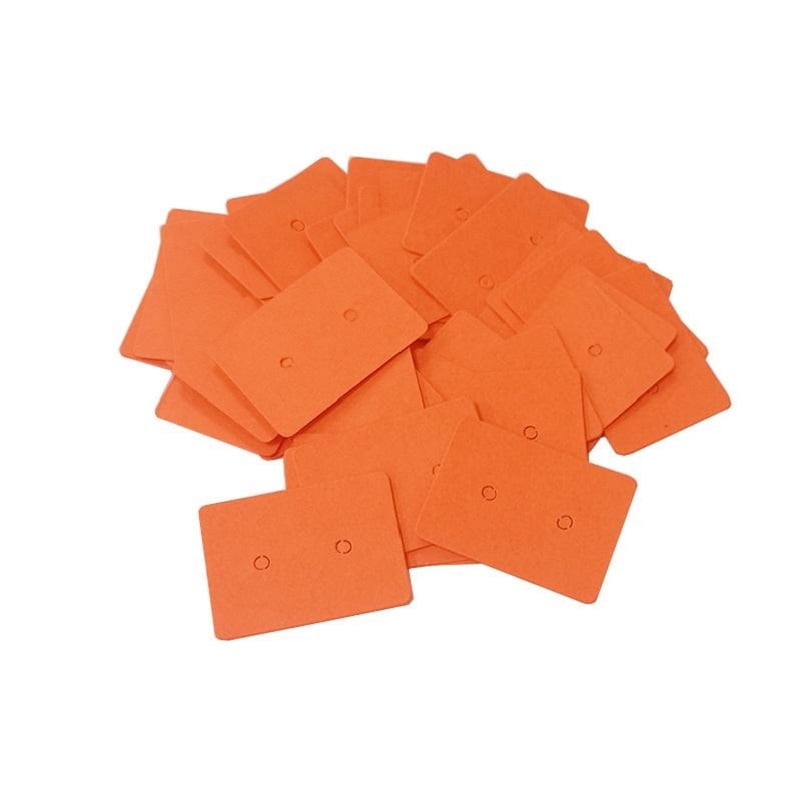 3.5*2.5cm 100Pcs/lot Kraft Paper Ear Studs Hang Tag Jewelry Display ...