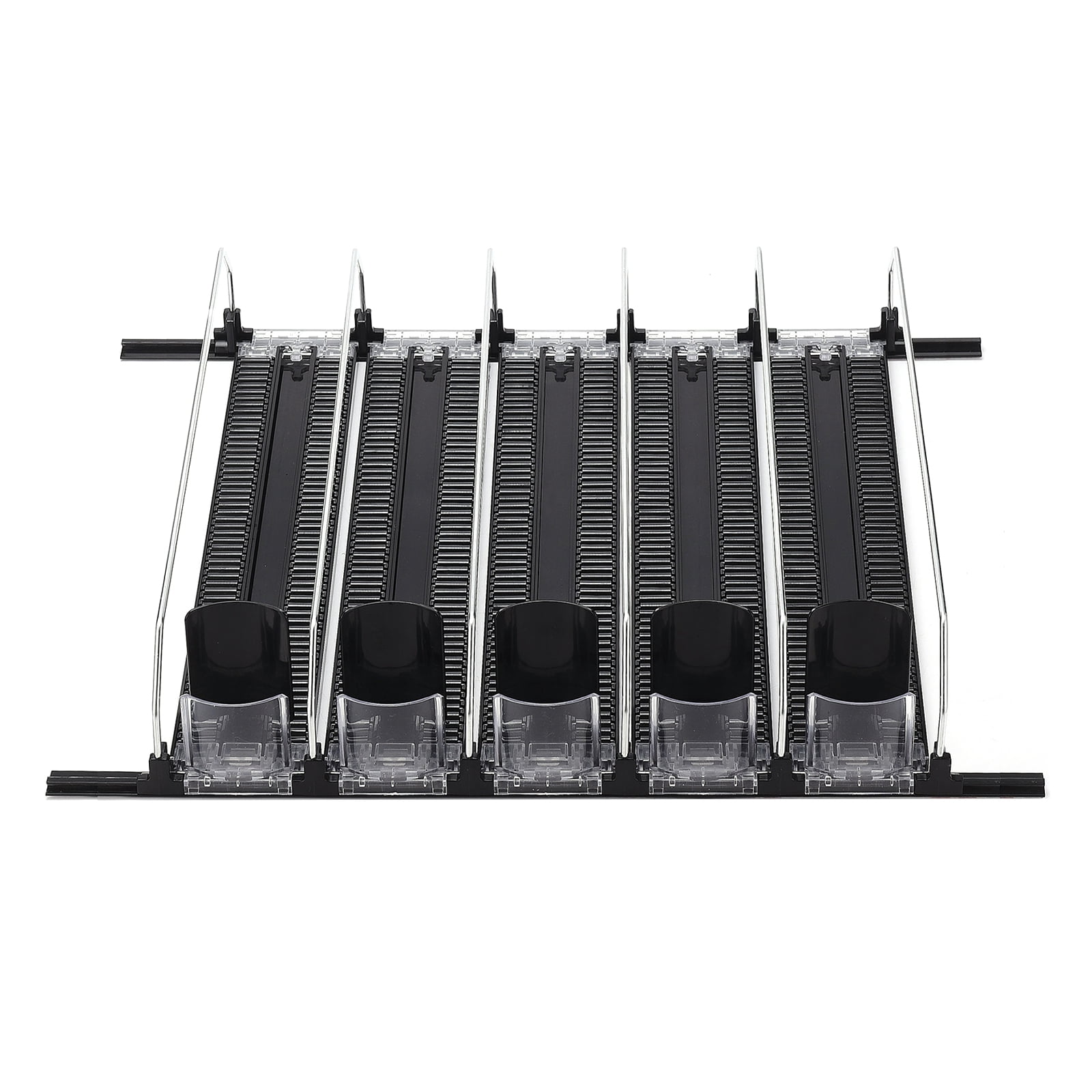 3/5/6 Rows Drink Organizer For Fridge - Width-adjustable Push Rod Slide ...