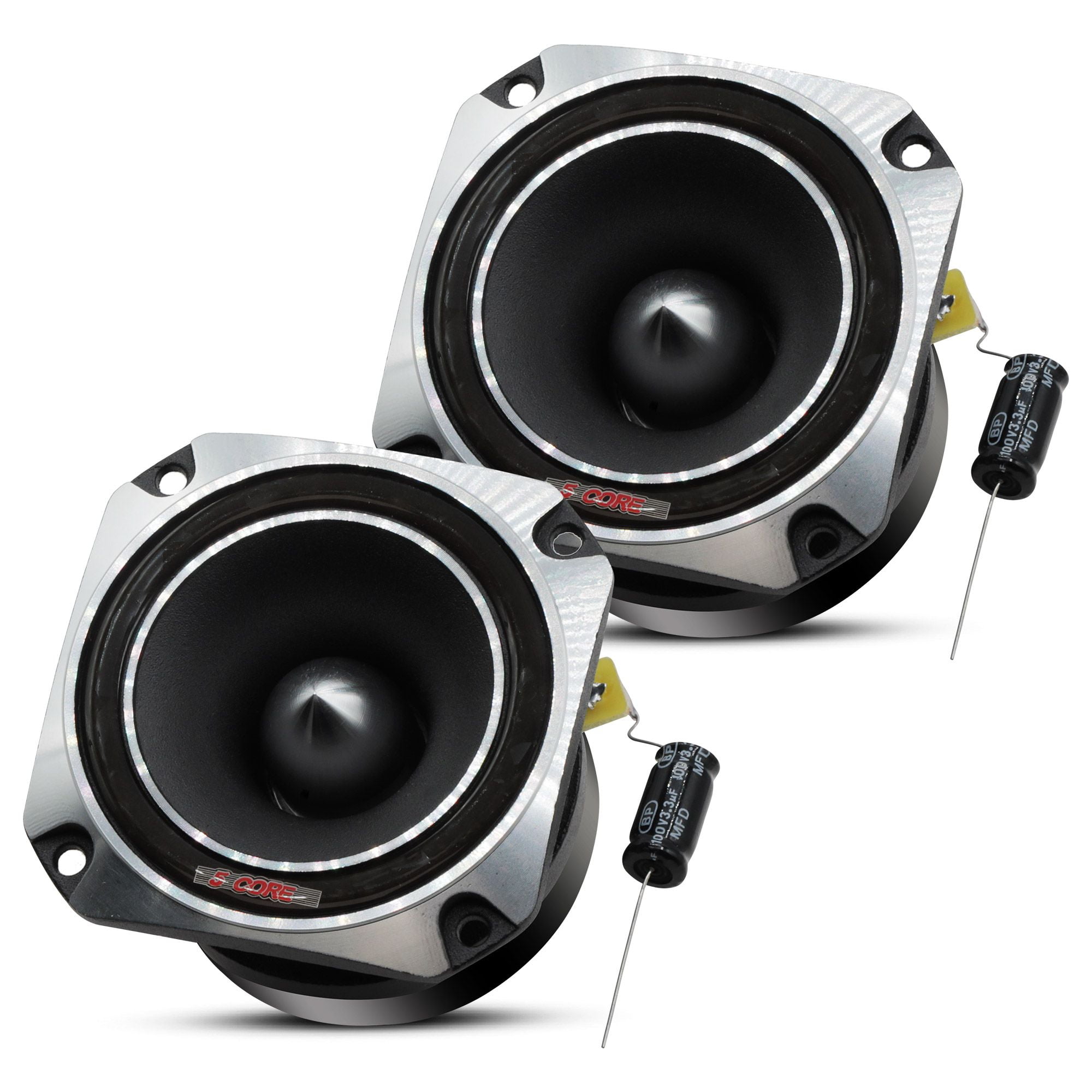 3.5" 600W Car Tweeters Pair – Aluminum Bullet Super Tweeters with ...