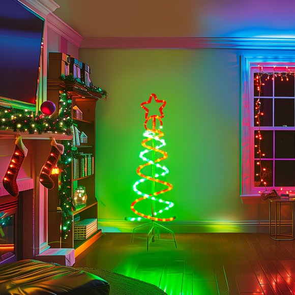 Spiral Rope Light Tree