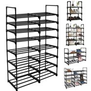Seville Classics 3-Tier Stackable Interlock 12-Pair Resin Slat Sturdy ...