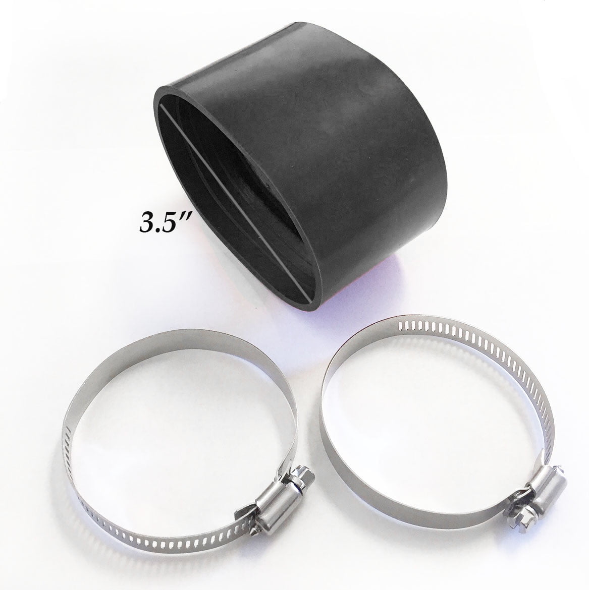 3.5" 89mm Air Intake Intercooler Rubber Coupler With Clamps BLACK ...