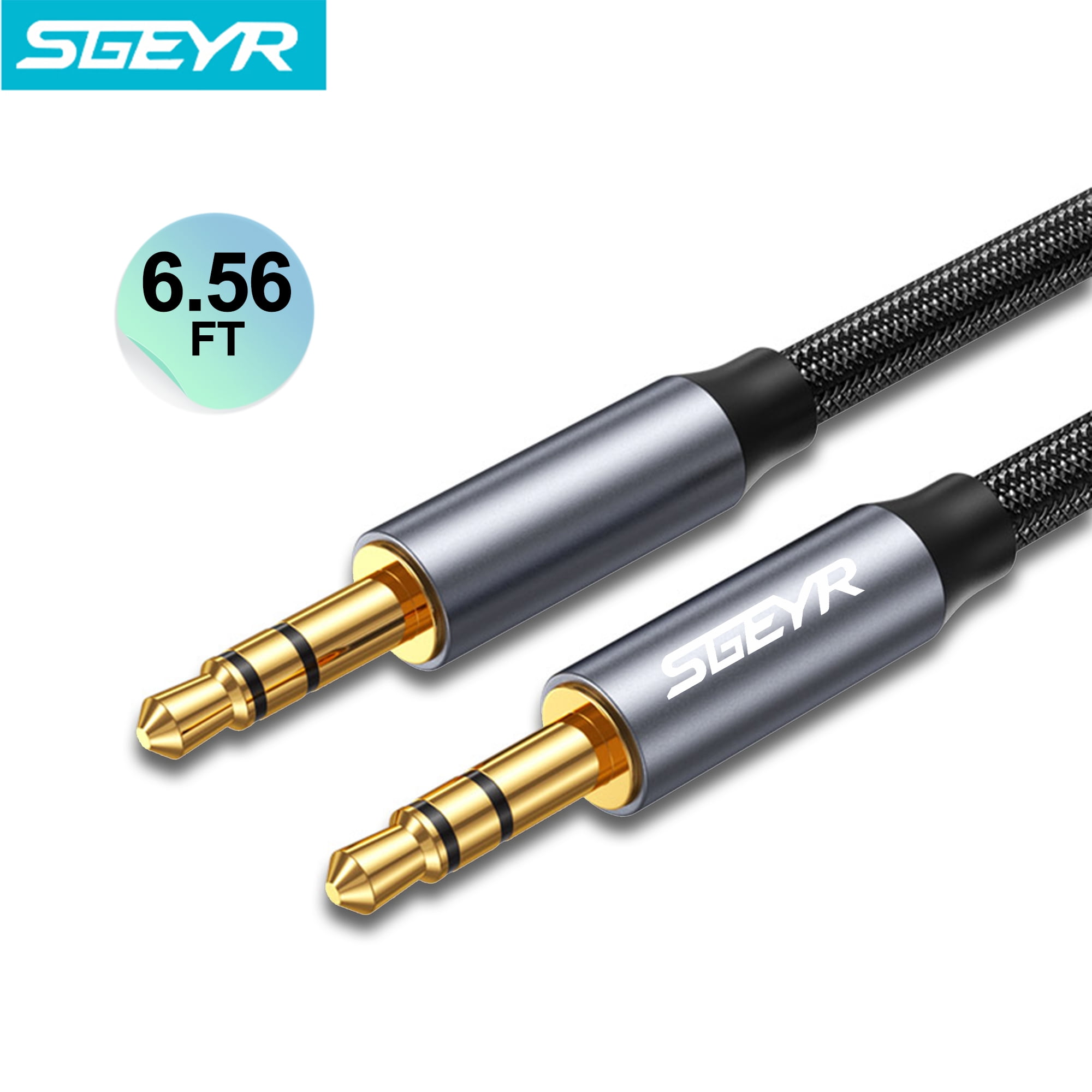 SGEYR 3.5mm Audio Auxiliary Cable, 6.56ft Male Stereo Cord, Headphone ...