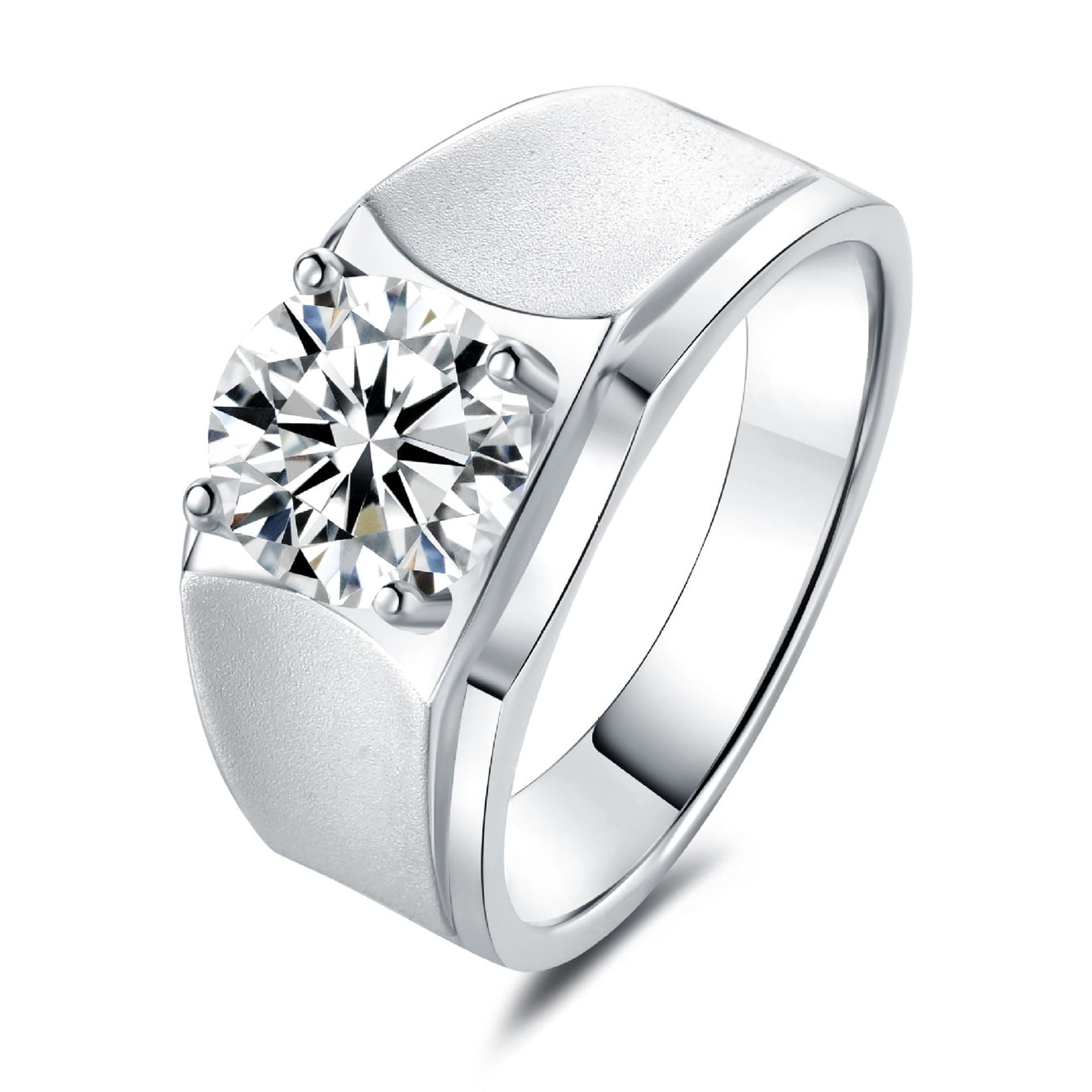 3/5 Carat Moissanite Rings for Men Engagement Ring Mens Diamond Wedding ...