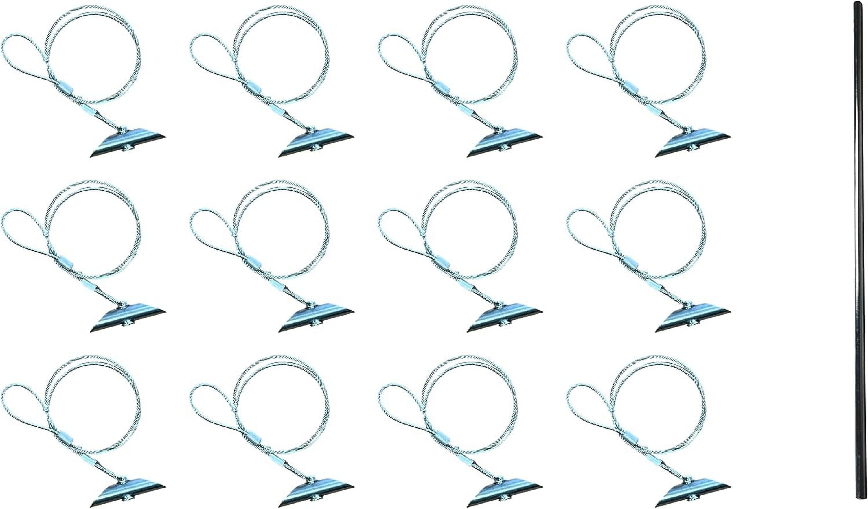 3.5" Chisel Earth Anchors - 12 pcs and Drive Rod - Heavy Duty Ground ...