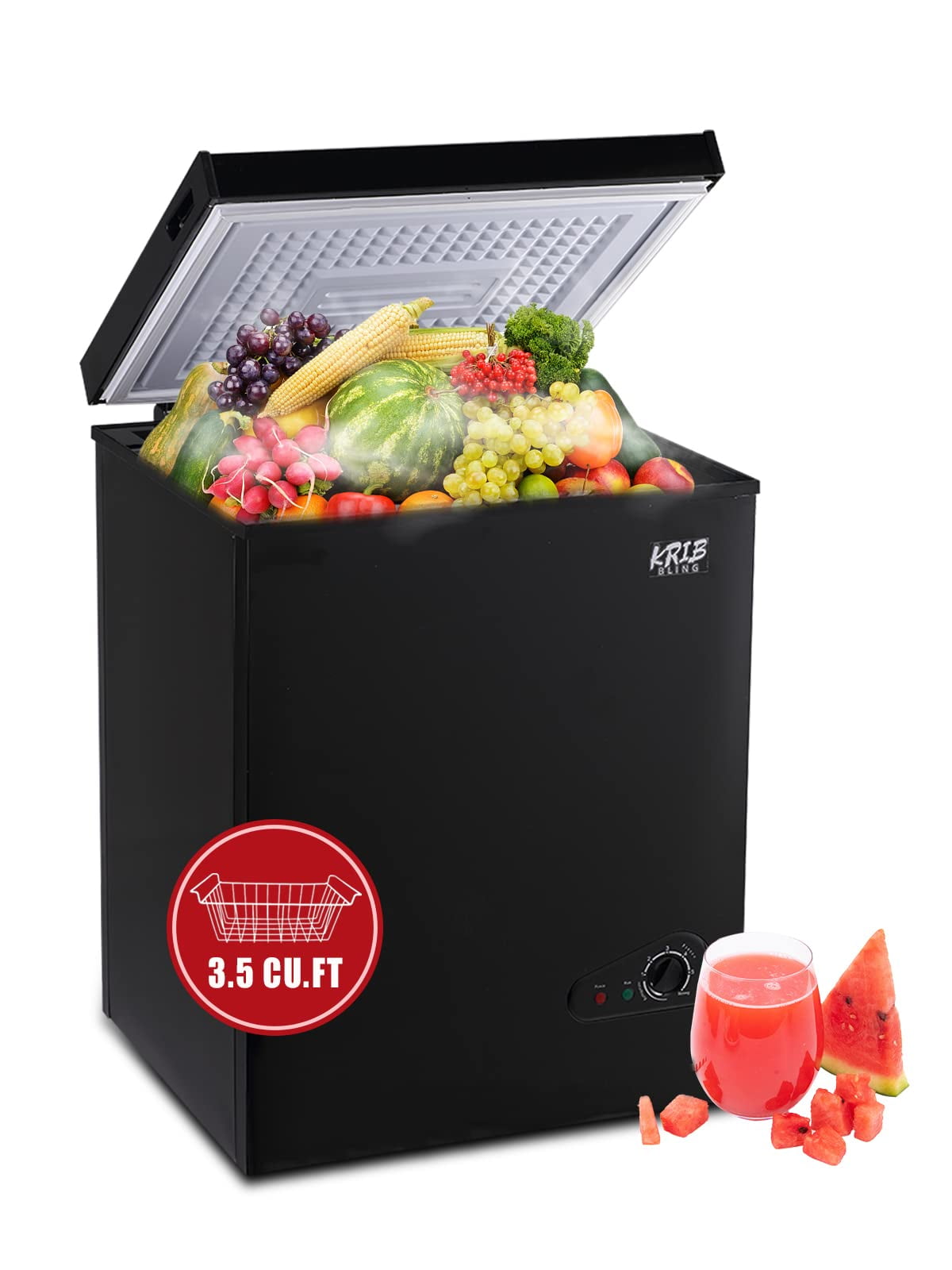 3.5 Cu.Ft Chest Freezer with 7 Temperature Gears (-4°F to 6.8°F ...