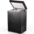 3.5 Cu.Ft Chest Freezer with Removable Basket and Bottom Defrost Water ...