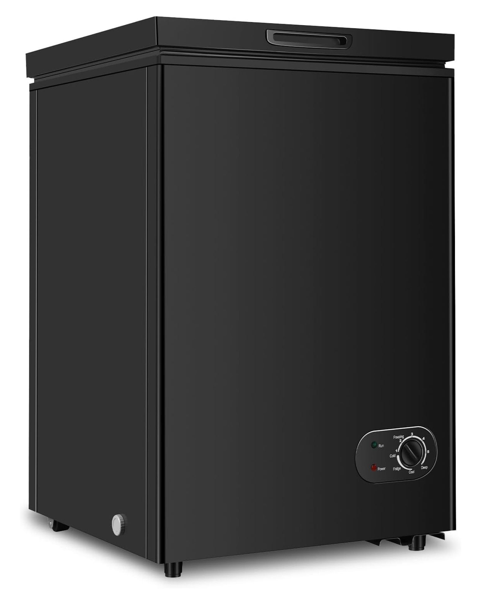 3.5 Cu.Ft Chest Freezer with Toughened Glass Door, Small Deep Freezer ...