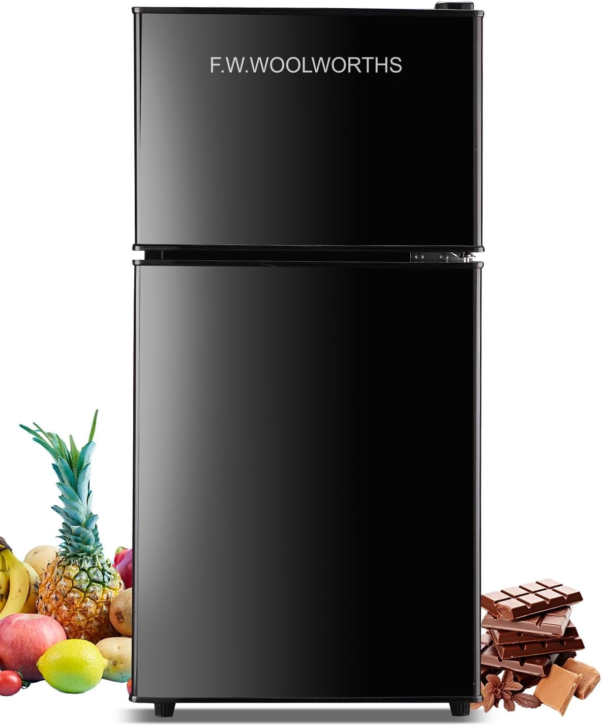 3.5 Cu.Ft Compact Refrigerator with Freezer, 2 Door Small Fridge for ...