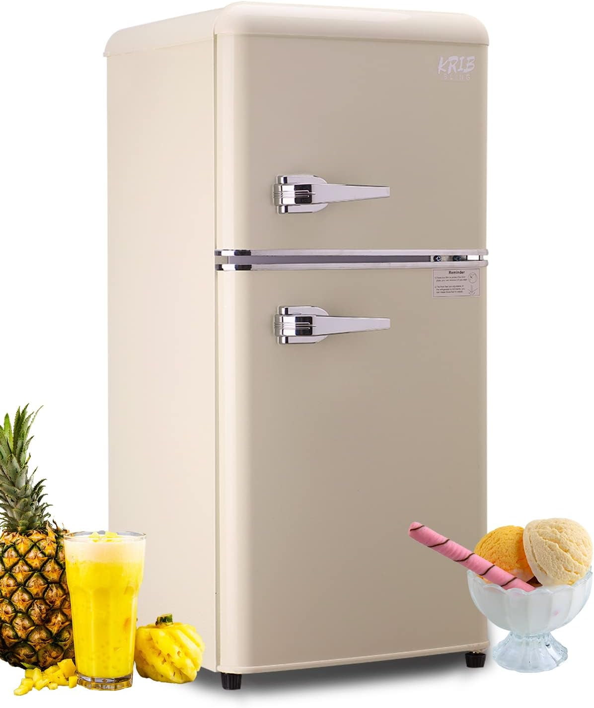 3.5 Cu.Ft Compact Refrigerator Mini Fridge with Freezer, Small ...
