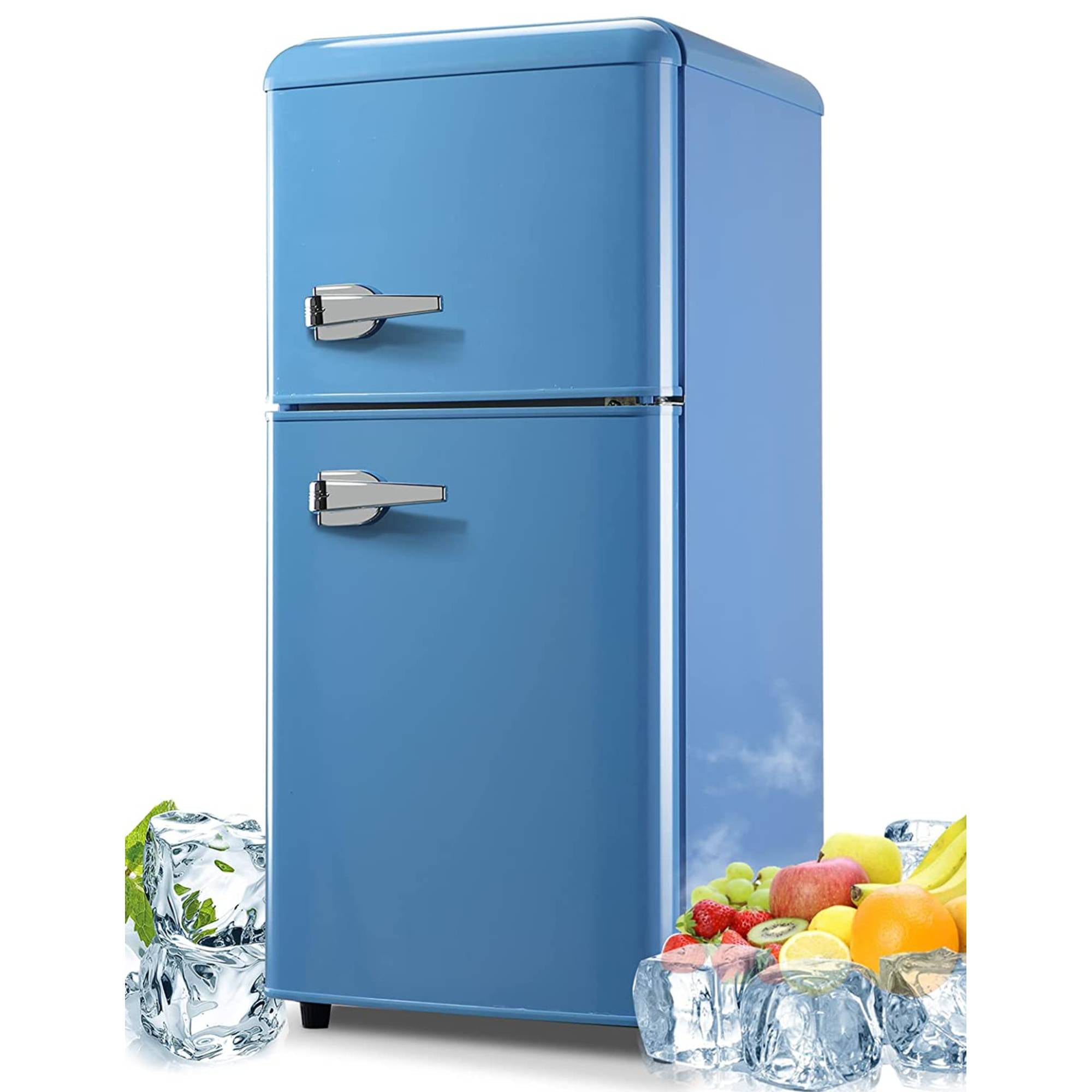 3.5 Cu. Ft Mini Fridge Compact Refrigerator with Top-Freezer,7- Level ...