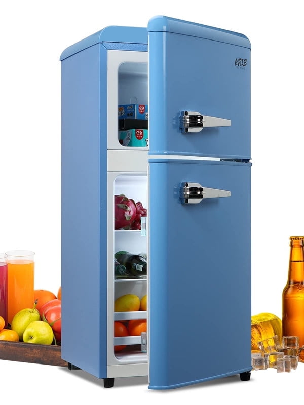 3.5 Cu.ft Compact Refrigerator, Retro Mini Fridge with Freezer, Small ...