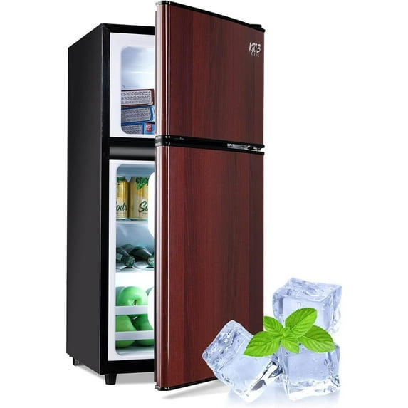 3.5 Cu.ft Compact Refrigerator, Retro Mini Fridge with Freezer, Small ...