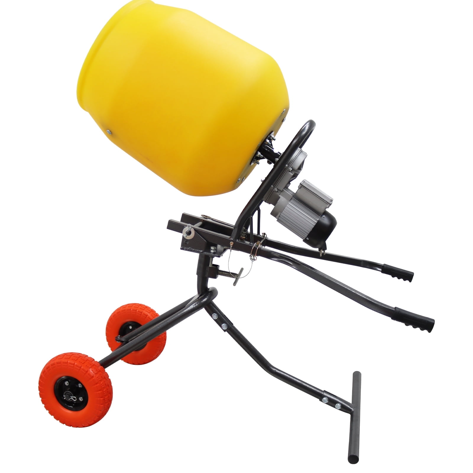 3.5 Cubic Ft Electric Cement Mixer Hand-pushed Concrete Mortar ...