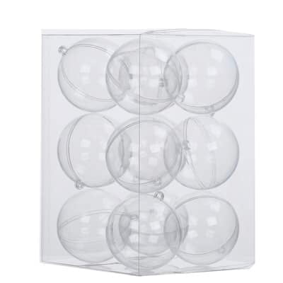 Clear Plastic Ornaments and Bulb Decorations for Festive Decor