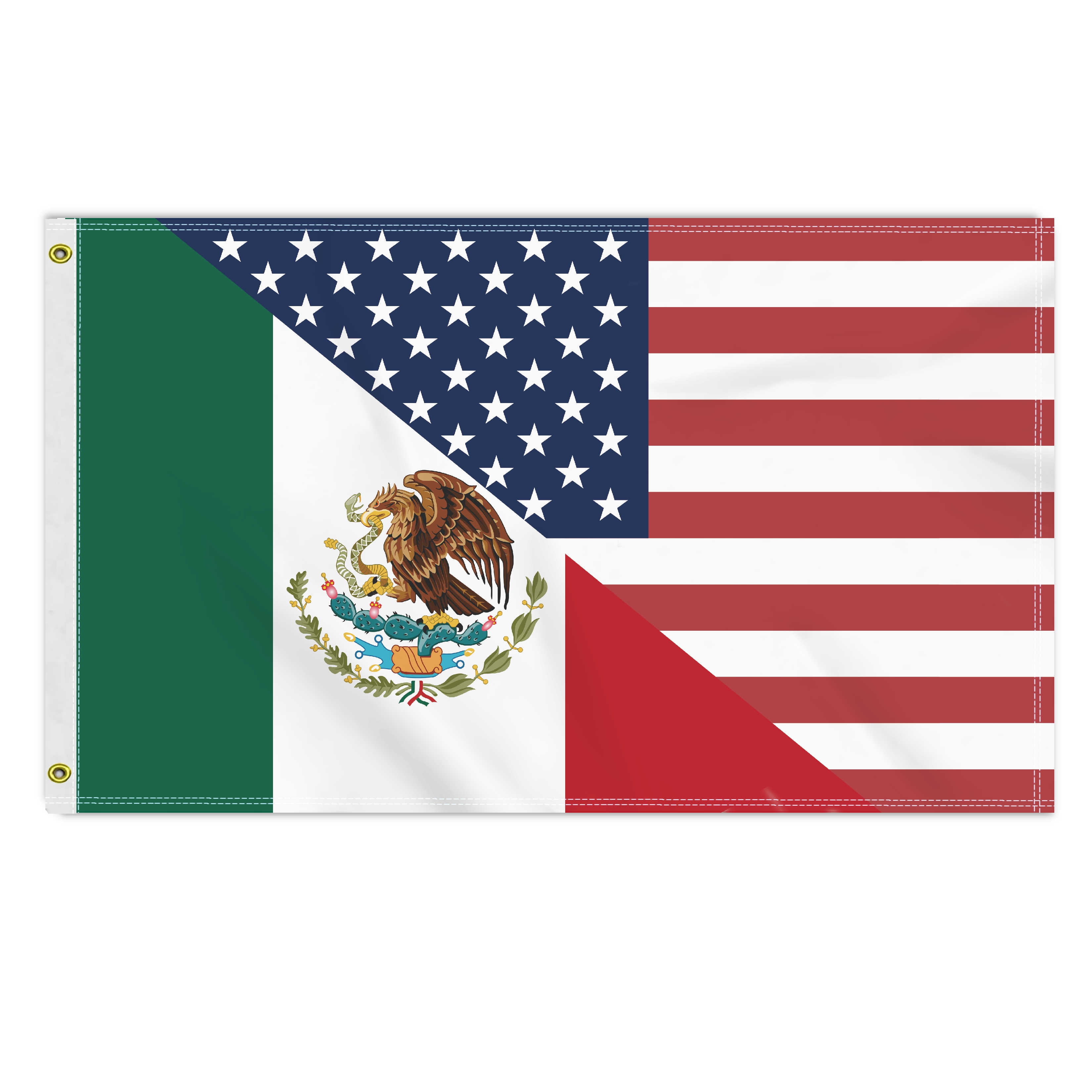 3×5 FT Mexico USA Flag, Large 150D America Mexican Outdoor Banner ...