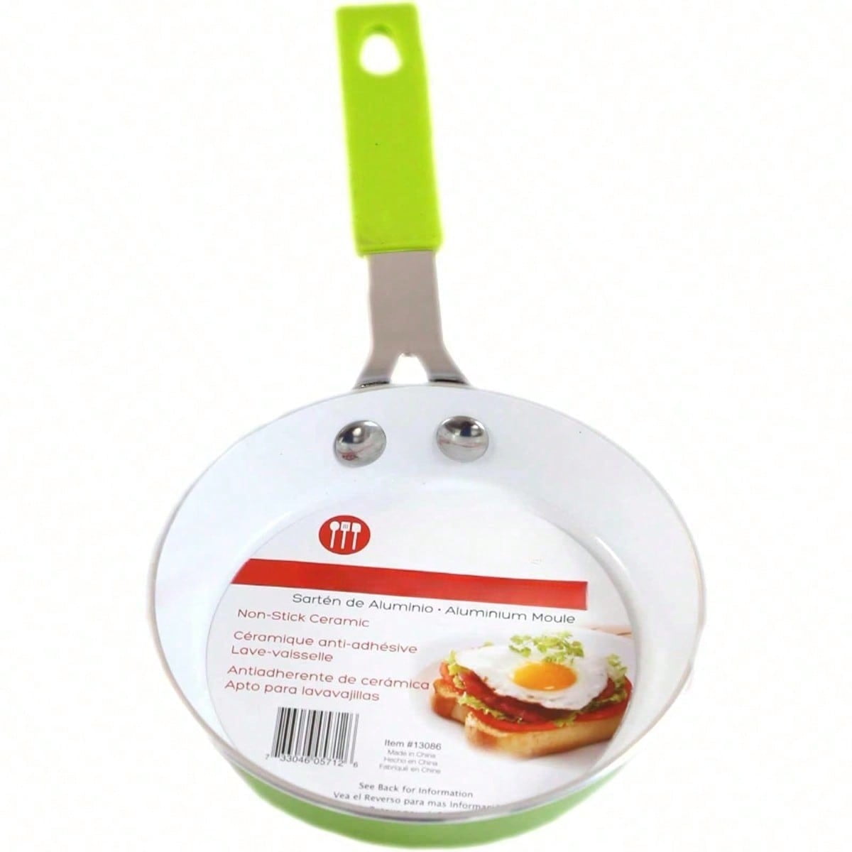 3.5" Fast-Heating Aluminum Single-Egg Pan, Colors Vary, 1-Pack, Non ...