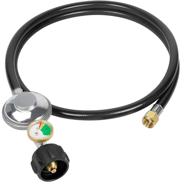 Shinestar 3.5 ft Propane Regulator and Hose with Gauge LP Gas Regulator with Hose for Gas Grill ...