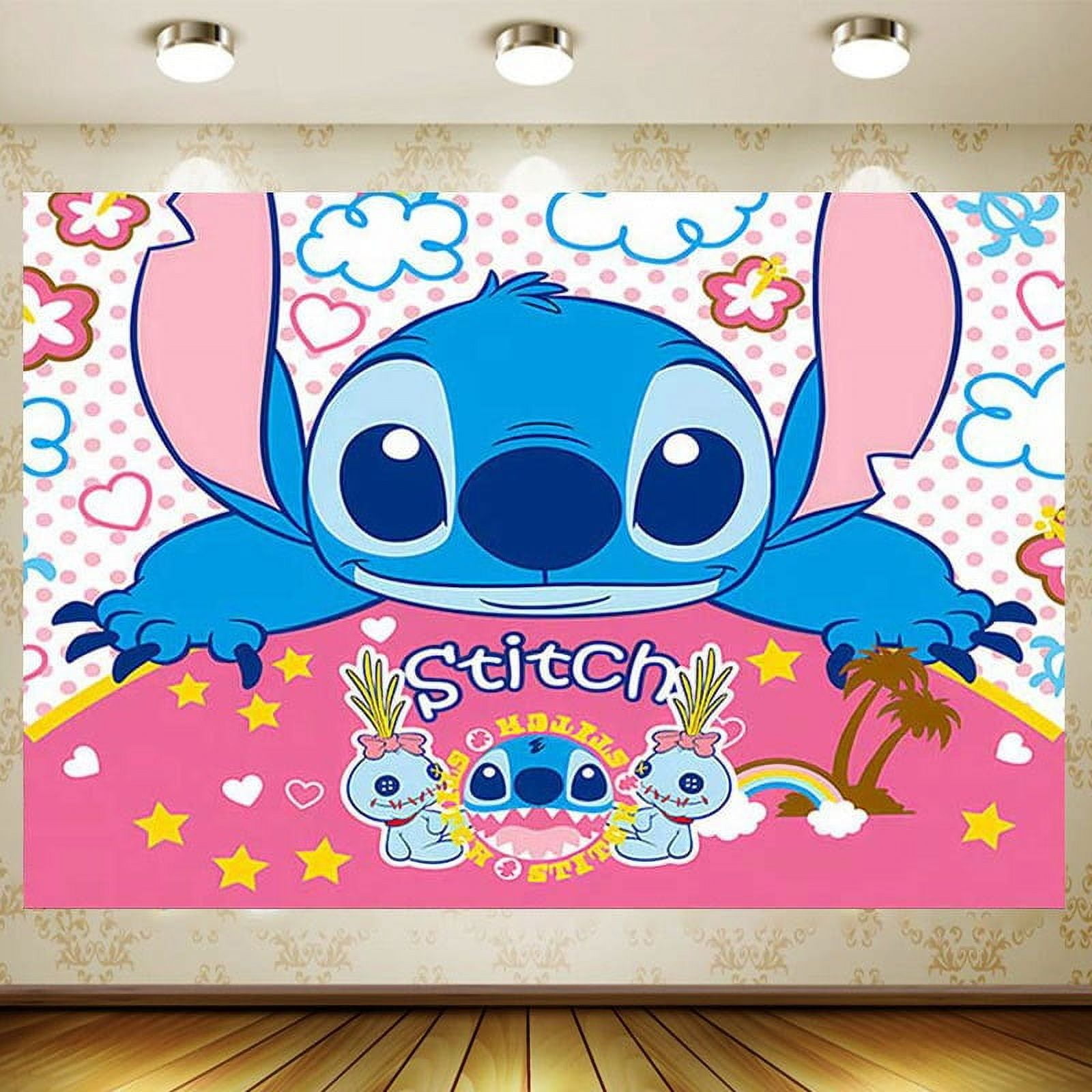 3*5 Ft Stitch Birthday Party Banner Background for Photography Children ...