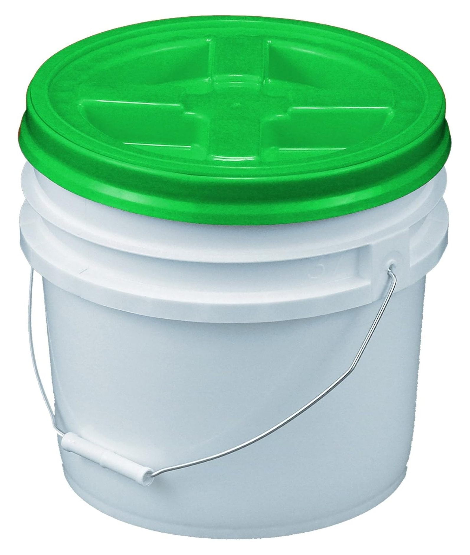 3.5 Gallon Bucket Kit with Green Gamma Seal Screw-on Threaded Lid ...