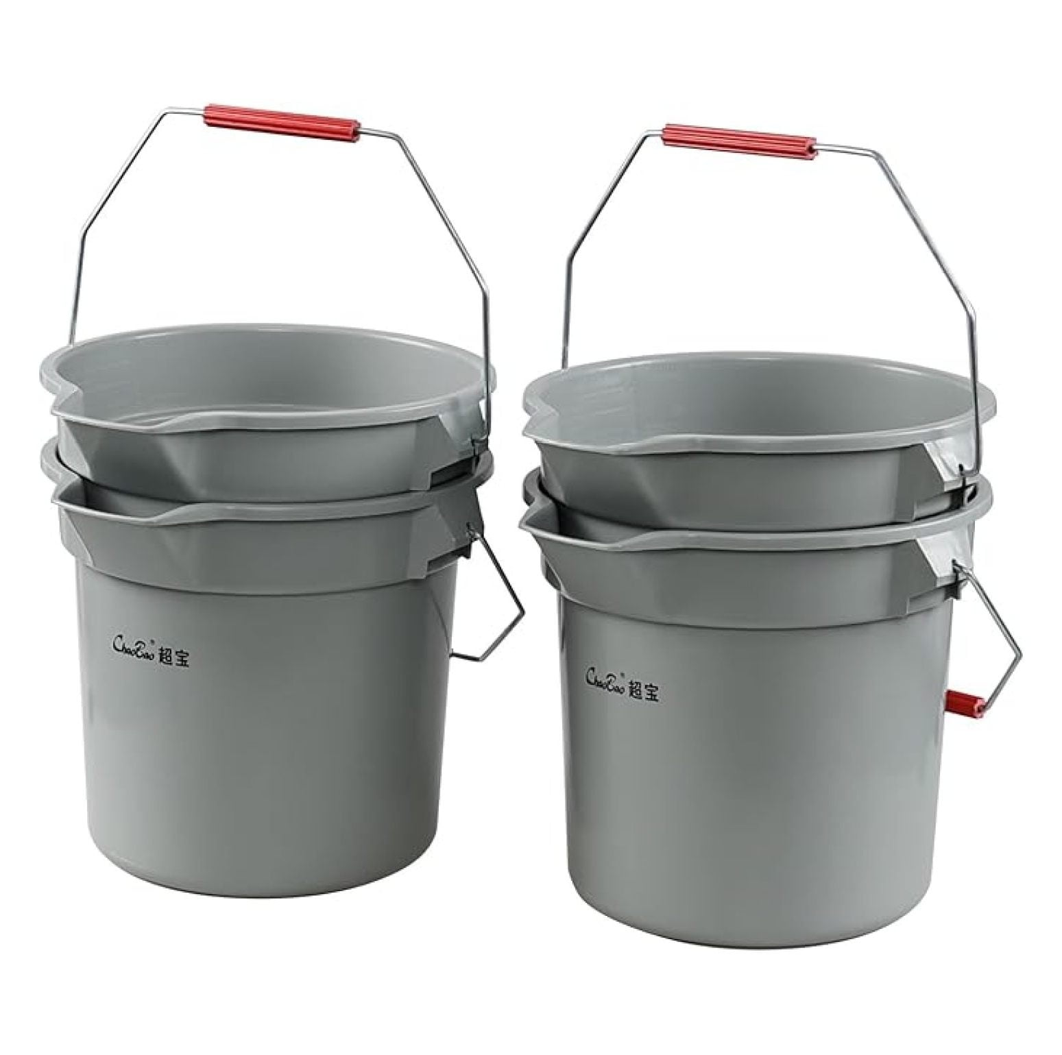 3.5 Gallon Heavy Duty Plastic Cleaning Bucket Pail with Portable Handle ...