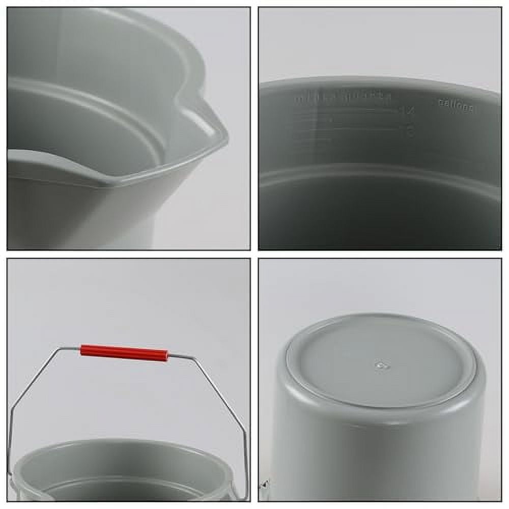 3.5 Gallon Heavy-Duty Plastic Cleaning Buckets with Handle, 4 Pcs 14 ...